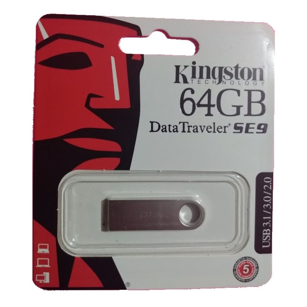 Memoria USB Kingston DataTraveler SE9 DTSE9H 64GB 3.0 plateado – Moreka ...