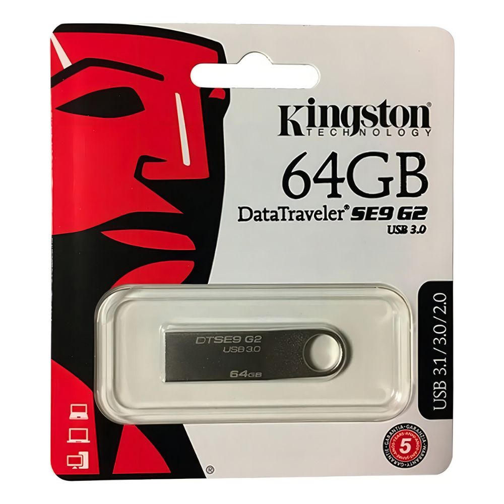 Memoria USB Kingston DataTraveler SE9 DTSE9H 64GB 3.0 plateado – Moreka ...
