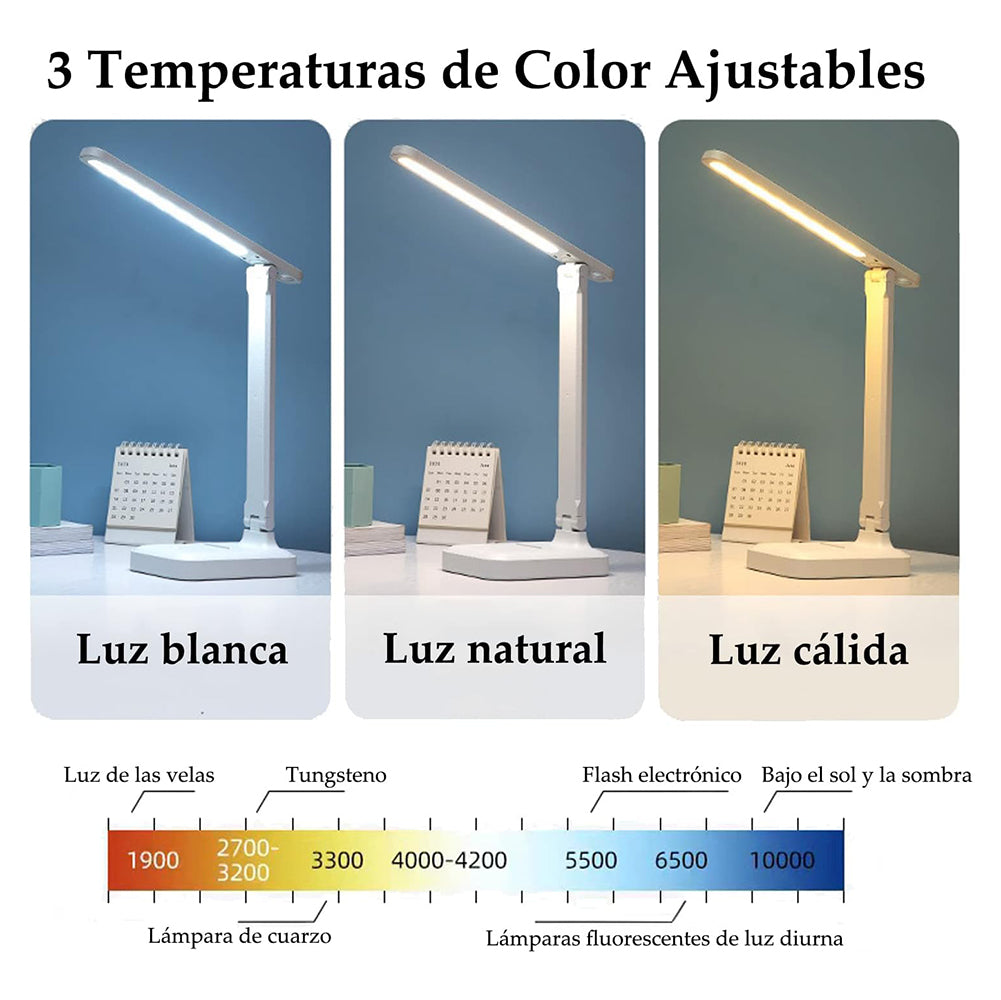 lámpara de escritorio cargador inalámbrico rápido 15W TD10-LED – Moreka ...