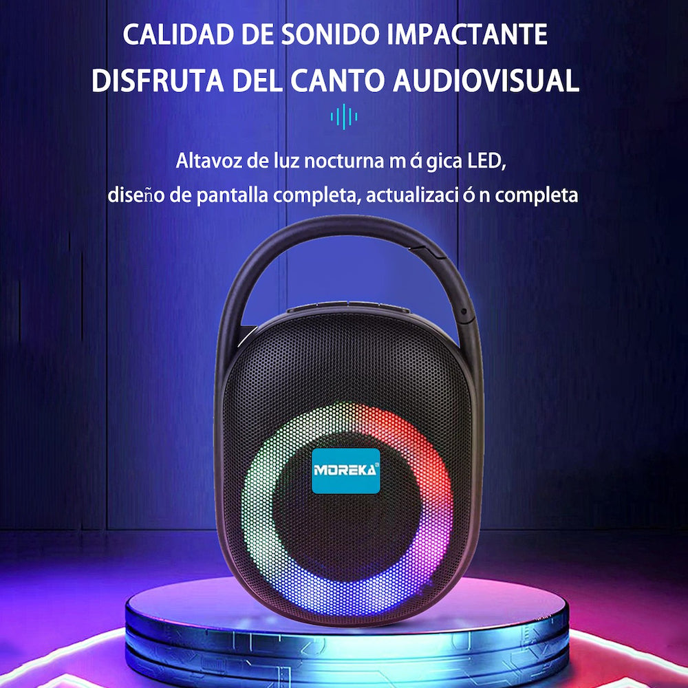 Moreka M-CLIP5 RGB speaker, Bluetooth, TF Card, FM Radio, USB – Moreka Shop